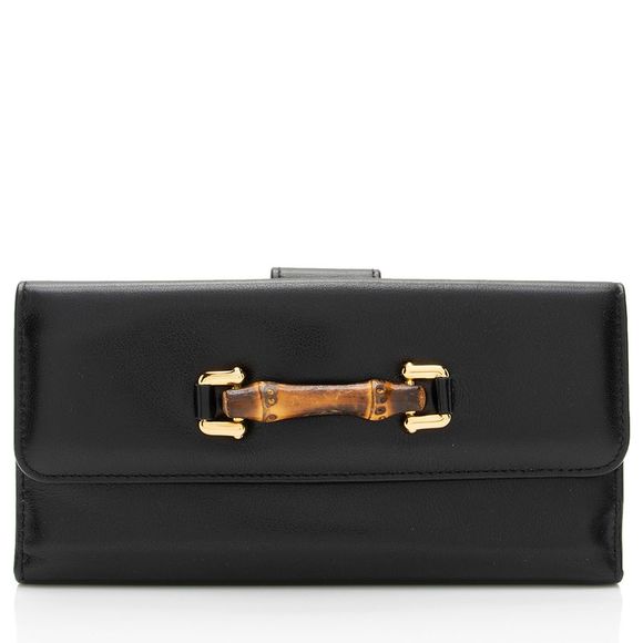 Gucci | Accessories | Gucci Vintage Leather Bamboo Wallet | Poshmark